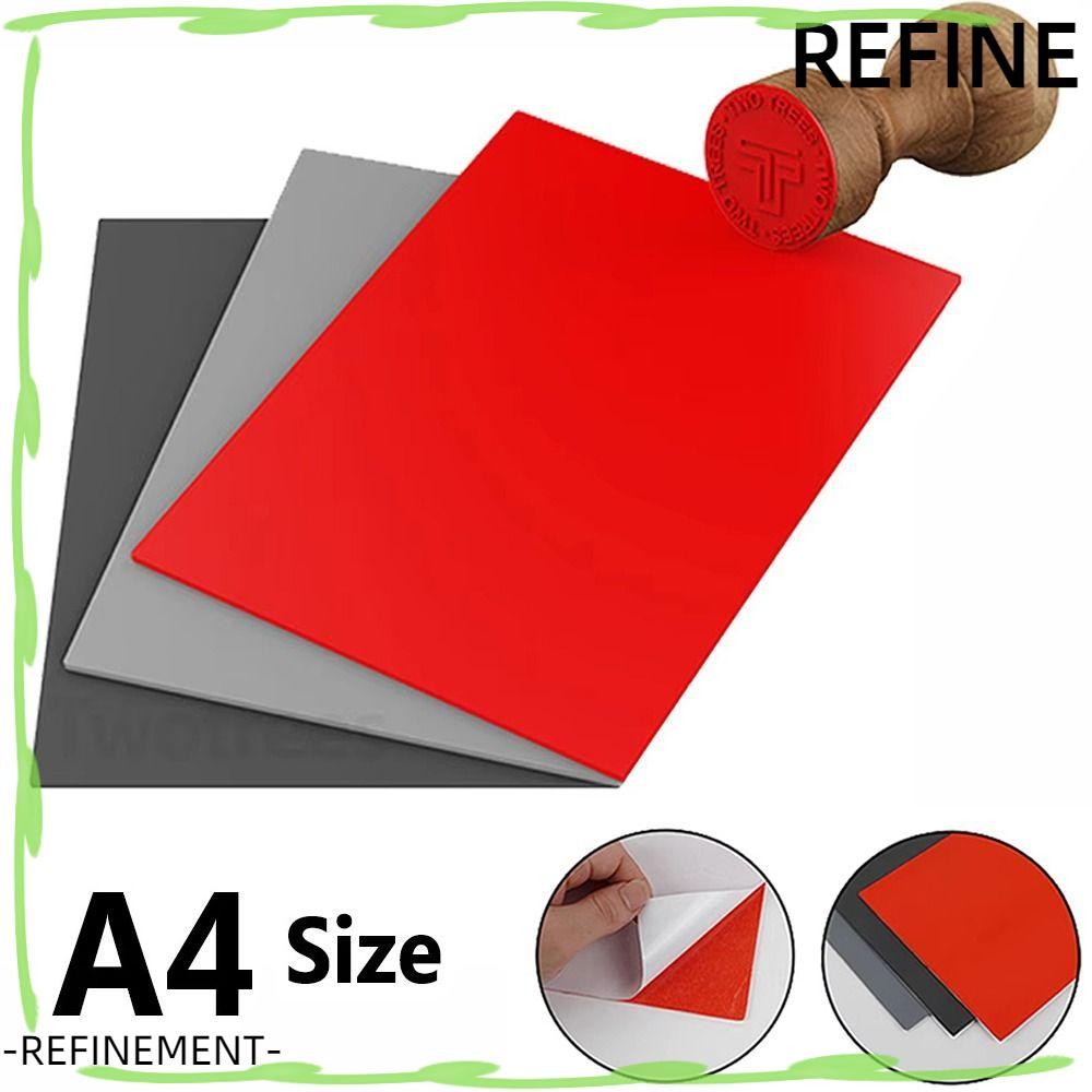 REFINEMENT Rubber Stamp Sheet, Orange Grey A4 Rubber Sheet, High ...