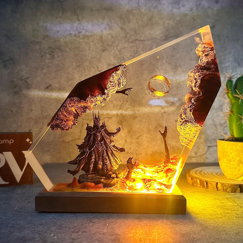 Handmade epoxy night light epoxy resin table lamp HTTYD Night Light ...