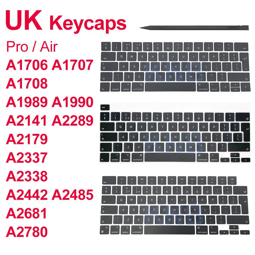 New UK Keyboard Keys Key Cap For MacBook Pro A1706 A1990 A2141 A2251 ...