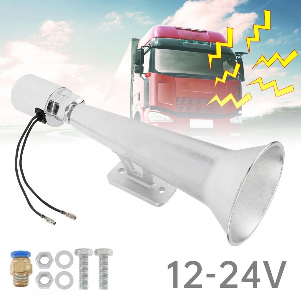 180dB Super Loud 12V / 24V Single Tube Air Horn Whistle Horn for Cars ...
