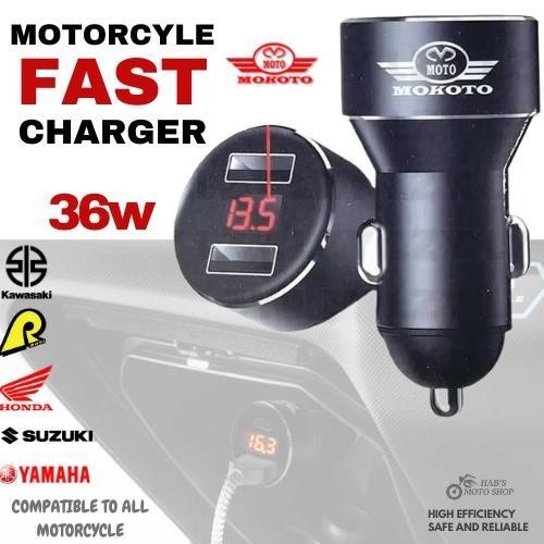YAMAHA NMAX 155 Mokoto Fast Charger 36w for Motorcycles, Cars, and ...