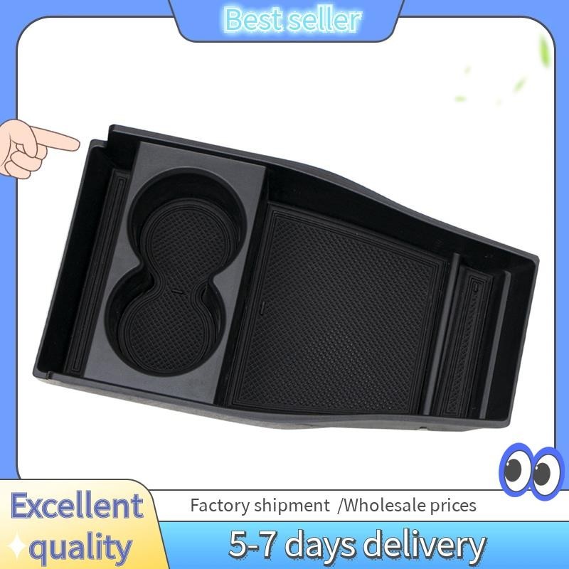 1 PCS Car Center Console Storage Box Organizer Tray Black Automotive ...