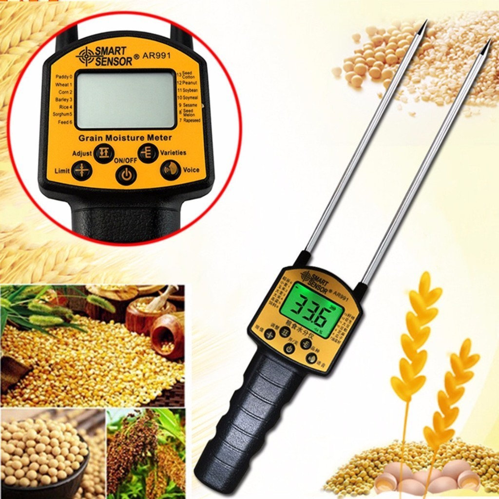 New Digital LCD Grain Moisture Meter Tester Wheat Rice Bean Wheat Flour ...