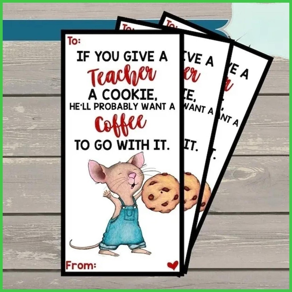 Thank Teacher Card If You Give Your Teacher A Cookie 20PCS Teacher ...