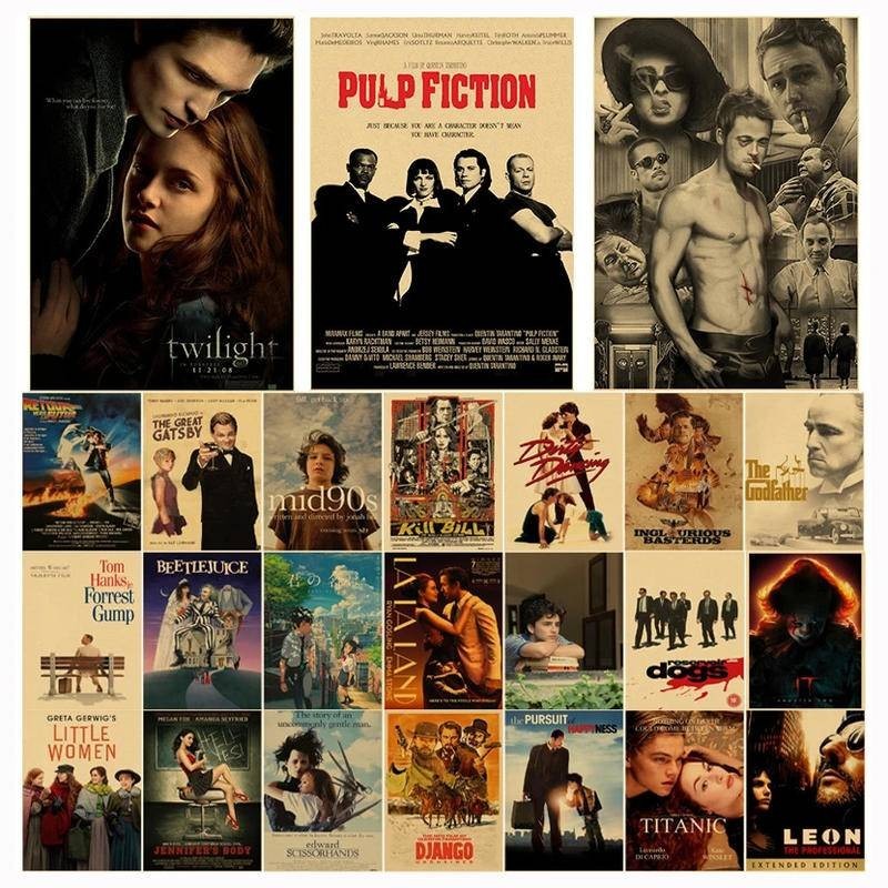 Classic Movie TV Collection Posters Pulp Fiction Fight Club Twilight ...