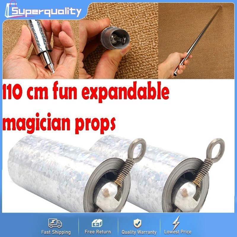 110cm Portable Steel Silver Retractable Sticks Scalable Magic Wand ...