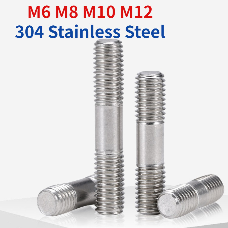 Double End Thread Rod M6 M8 M10 M12 304 A2 Stainless Steel Headless ...