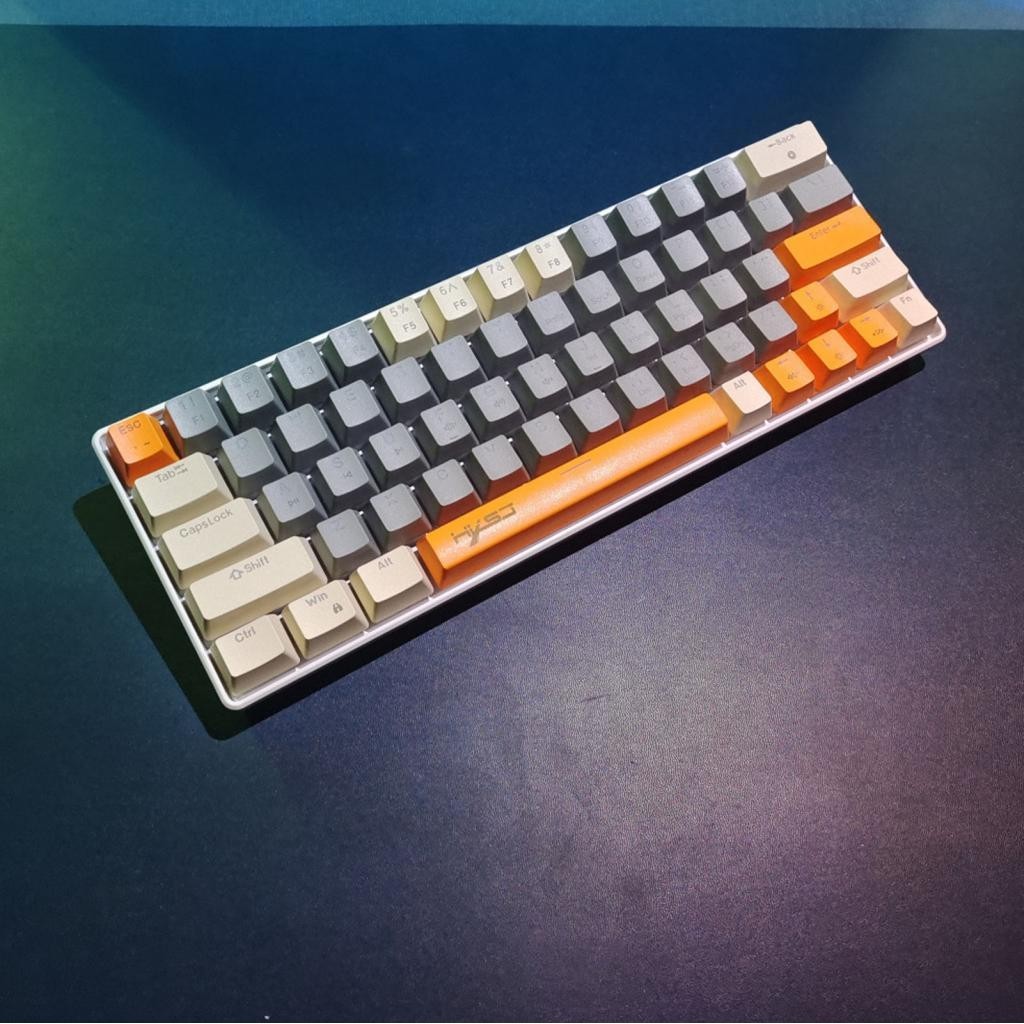 Ooidshop USB Wired Keyboard Mechanical Gaming 63 Keys Responsive Tri ...