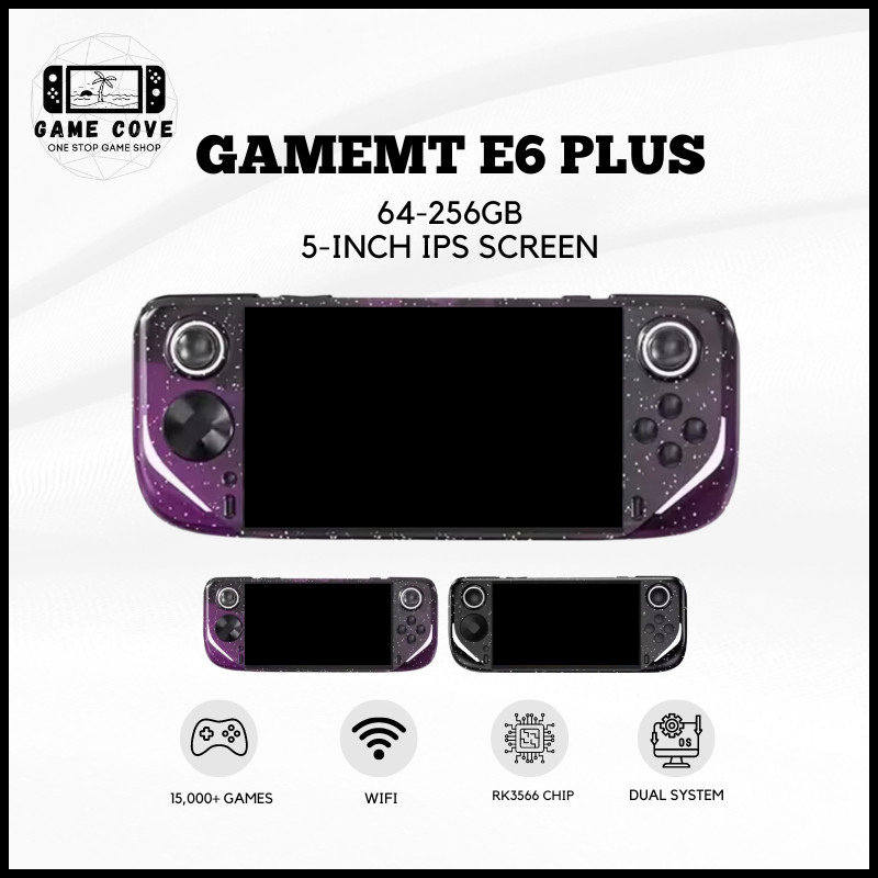 GAMEMT E6 Plus Handheld Game Console || 5 Inch IPS Screen Portable ...