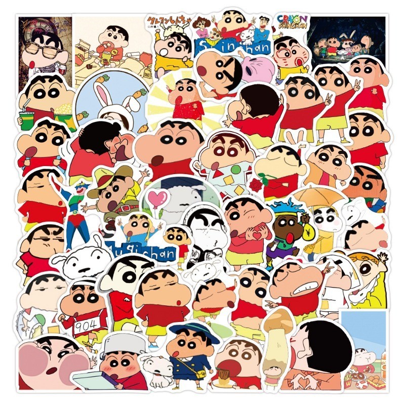 100pcs Cartoon Crayon Shin-chan Sticker Decals Decoration DIY Phone ...