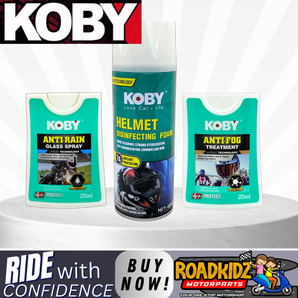 KOBY HELMET DISINFECTANT / ANTI-FOG / ANTI-RAIN | Shopee Philippines