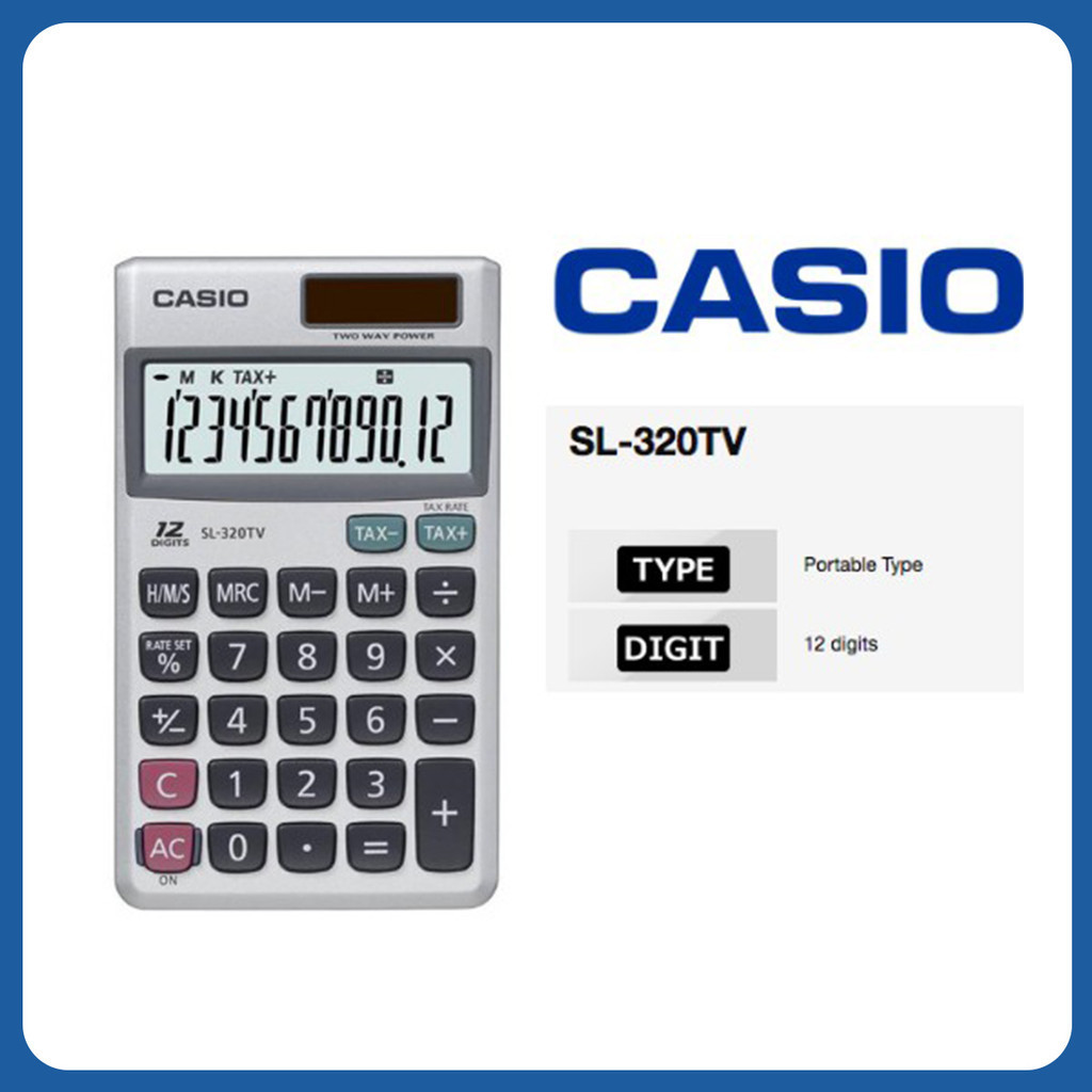 Casio SL-320TV Practical Calculators (Two-way power) TRAVEL Cal. calculator for bus.(100% ...