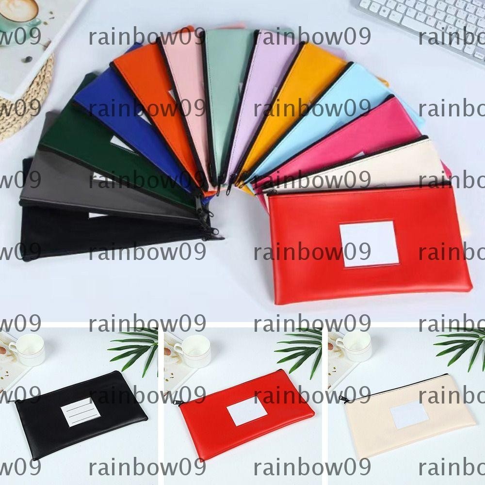 RAINBOW09 Bank Bag, With Zipper With Label Bank Deposit Bag, Waterproof ...