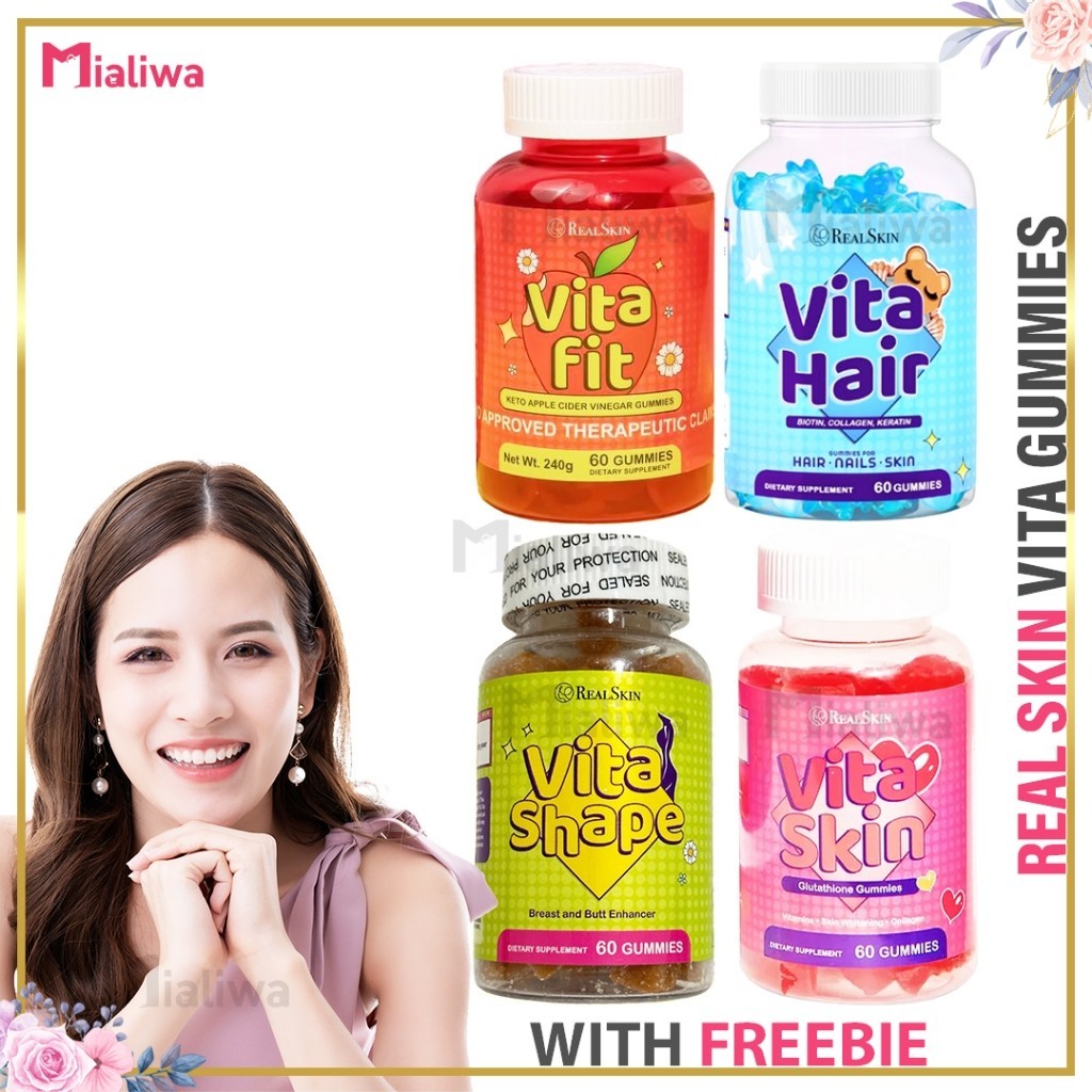 Real Skin Vita Shape Skin Hair Fit Chewable Vitamins 60 Gummies ...