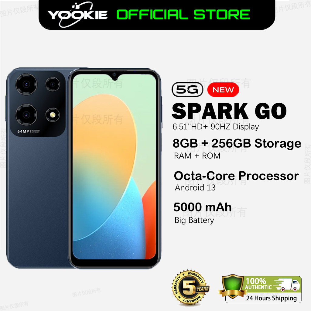 Spark go 2024 5g smartphone 8gb ram phone rom256gb techno 5g phone ...