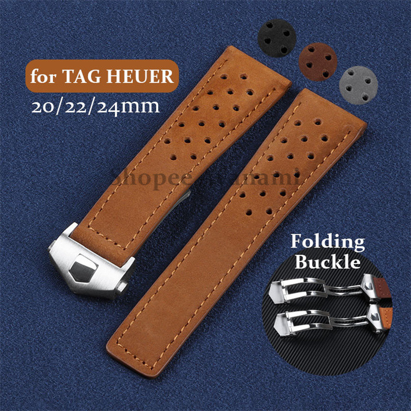 20mm 22mm 24mm Genuine Leather Watch Strap for TAG HEUER Belt Bracelet ...