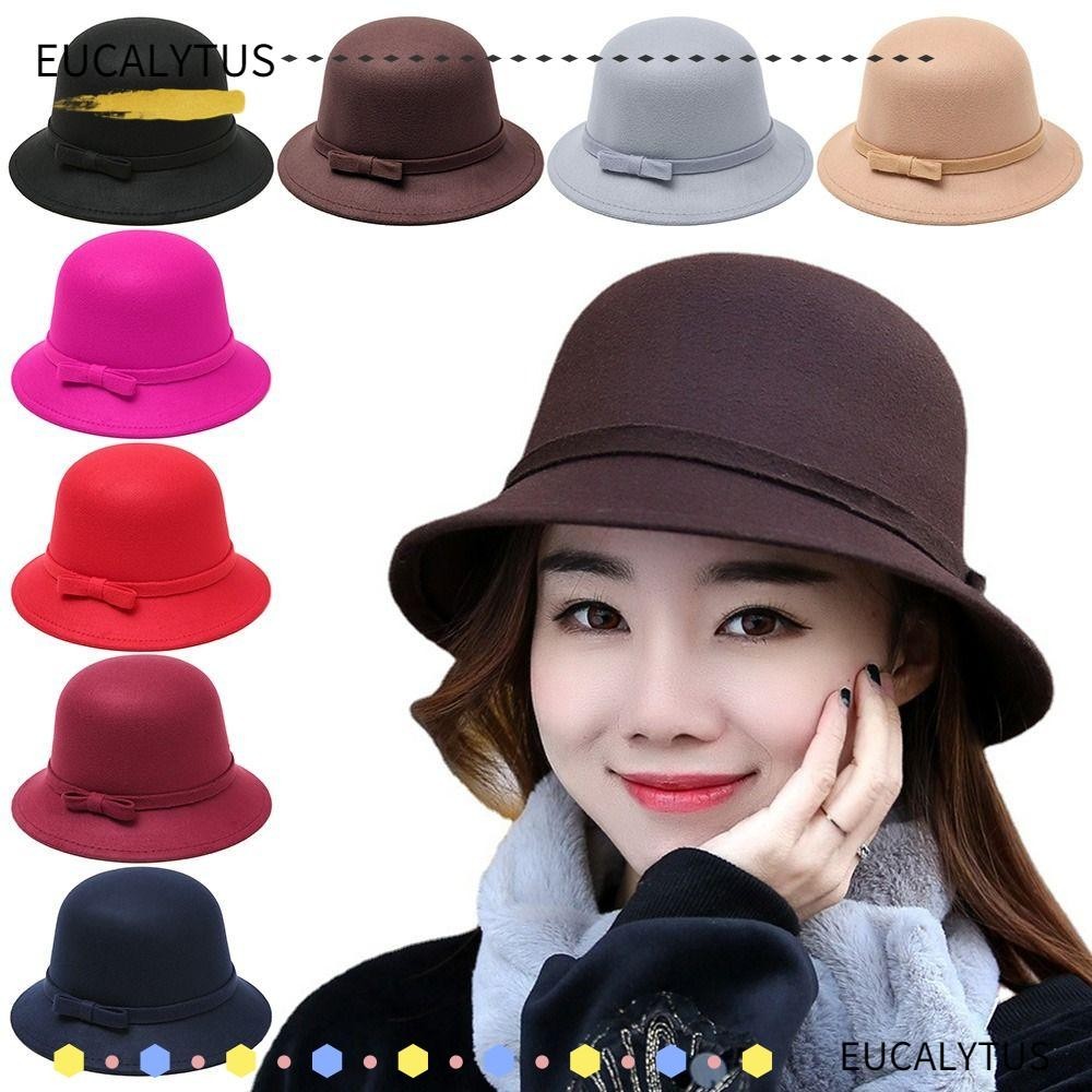 EUTUS Women Vintage Retro Hat Ladies Fisherman Cap Brim Bowler Fedora ...