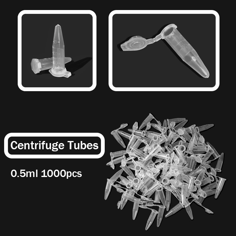 Microtubes PCR Tube 0.5ml 1000PCS Laboratory Centrifuge Tube ...