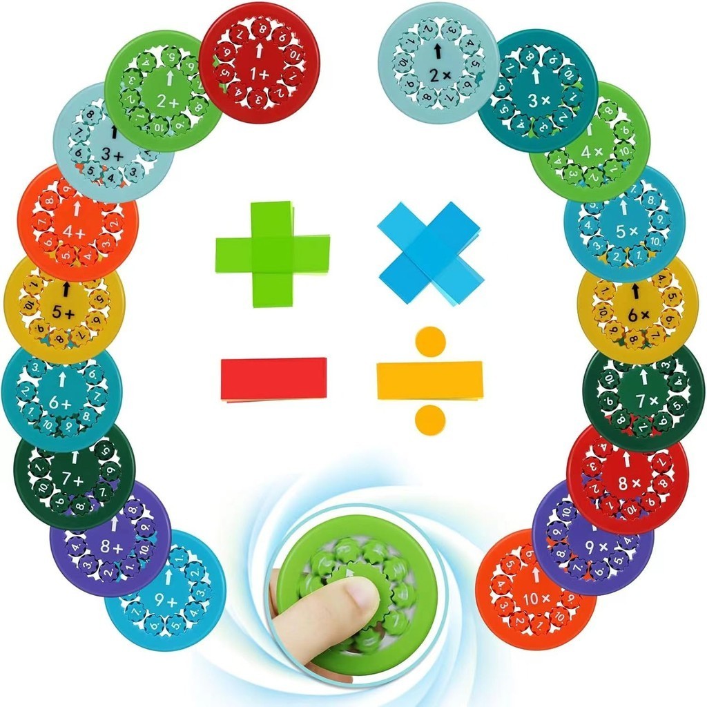 9pcs Set Math Fidget Spinners Learning Arithmetic Calculator ...