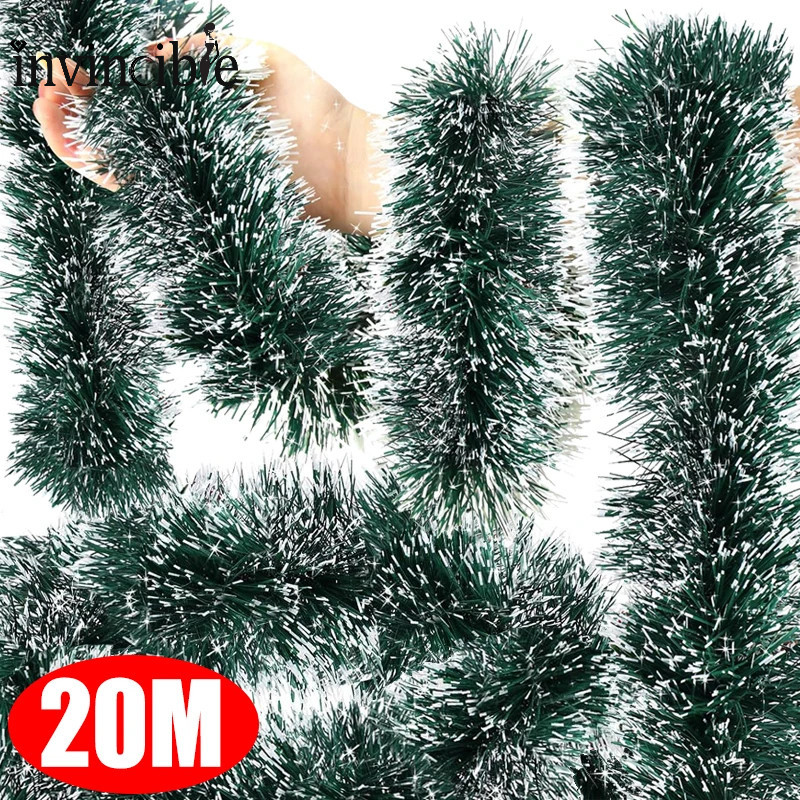 20M Christmas Tinsel Ribbons Garland Ornaments - Xmas Tree Hanging ...