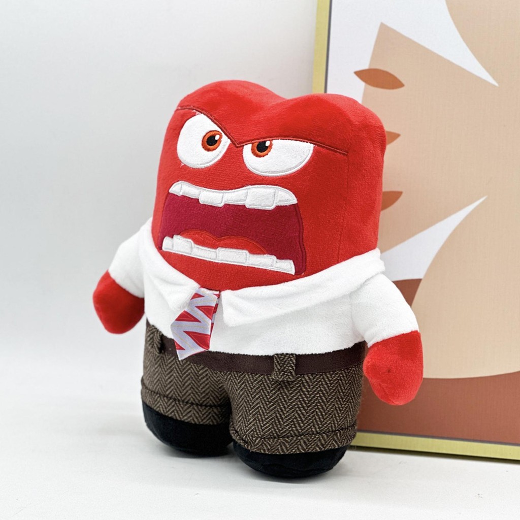 Inside Out 2 Plush Toy Cartoon 25cm Red Anger Movie Characters Plush ...