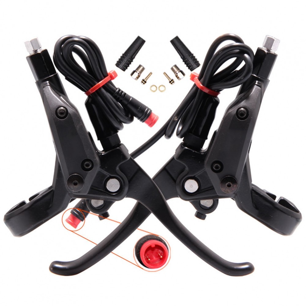 Stylish Black Electric Bike Brake Lever for Ebike Hall Motor Hydraulic ...