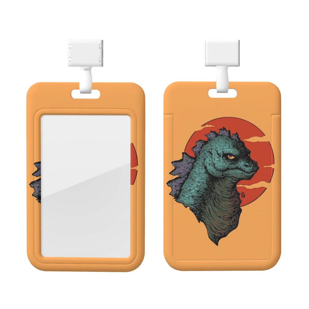 Godzilla ID Card Badge Holder Lanyard personalize Card Case Name Tag ...