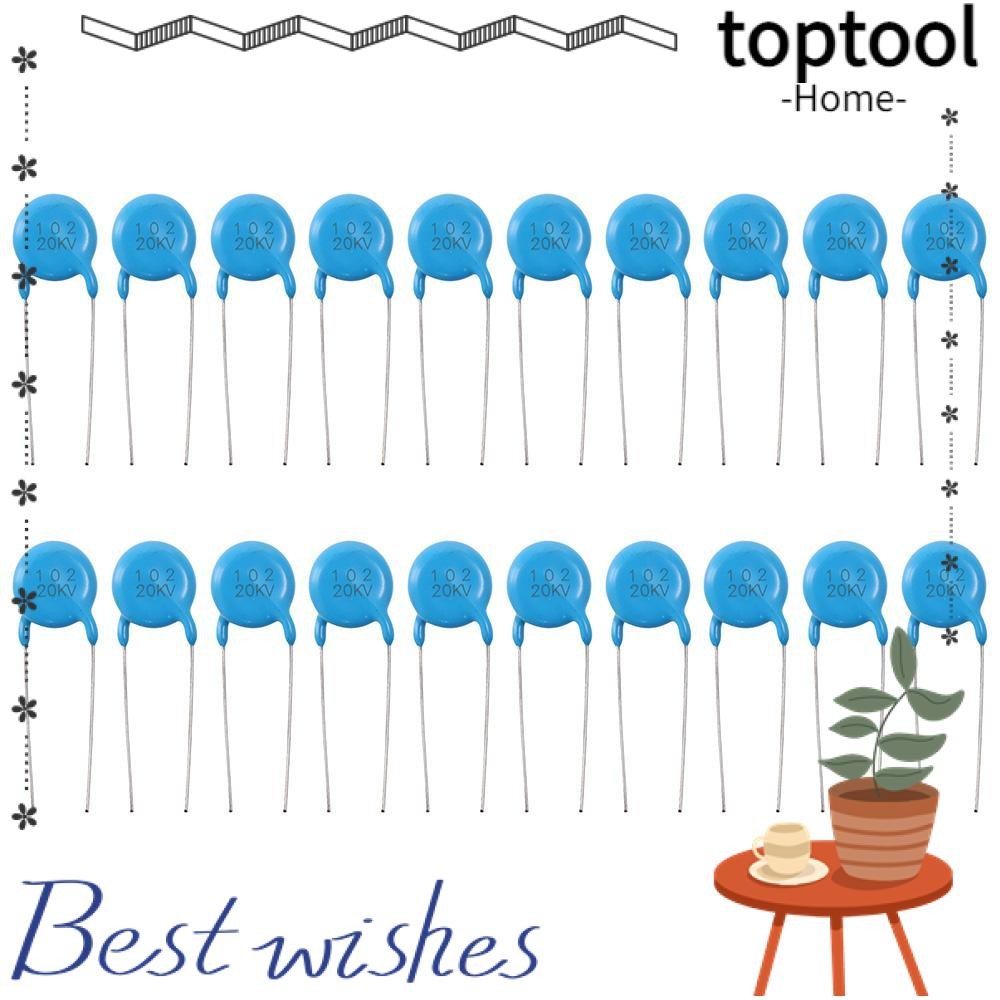TOPTOOL Ceramic Capacitor Kit, 20KV 1nF 0.001uF, DIP 1000pF 102 High ...