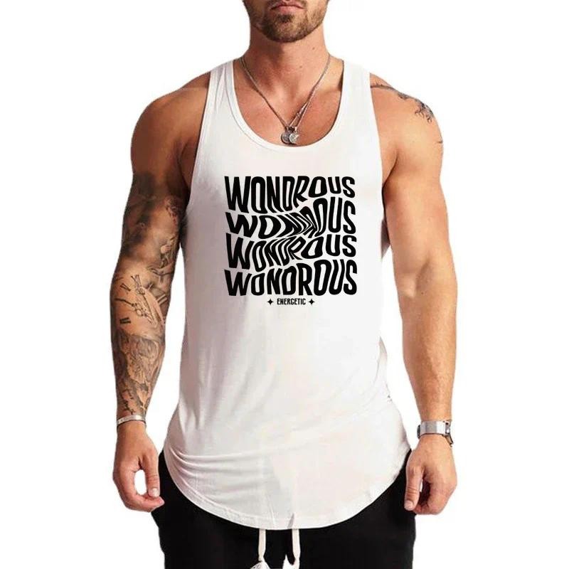 Gym Mens Fitness Casual Muscle Fashion Singlets Clothing Bodybuilding ...