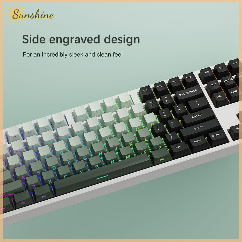 Sunshine> 136 Key PBT Double Shot Side Print Shine Th Backlit OEM ...