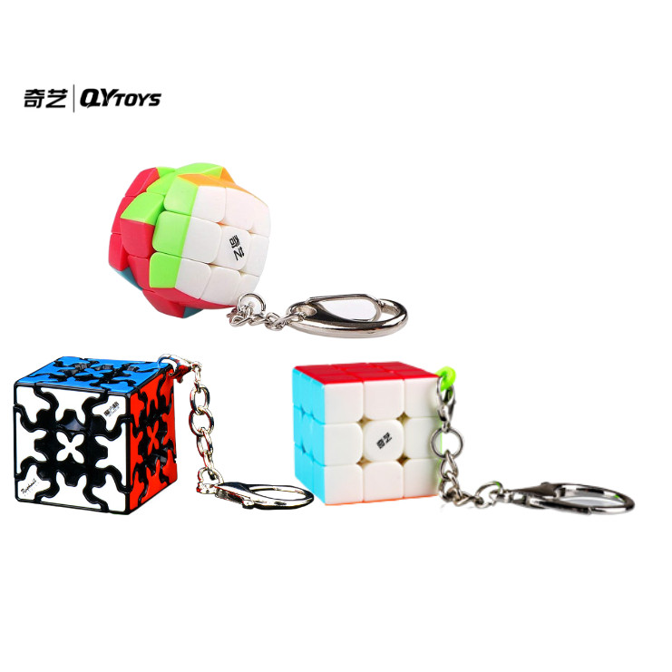 Qiyi Cube Toys 3x3 Keychain Cube Mini 3x3 Speed Cube Keyring Puzzle ...