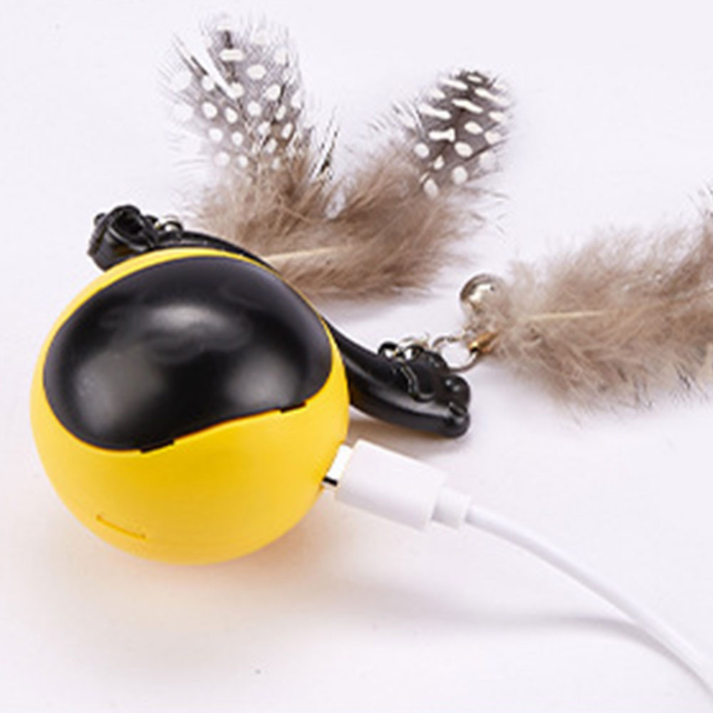 Cat Interactive Ball with Feather Tails And Sound Smart Cat Toys for ...