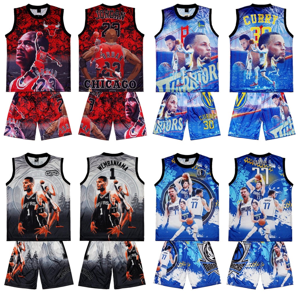 Kids NBA All Star Basketball Jersey Terno Set for Boys Full Sublimation ...