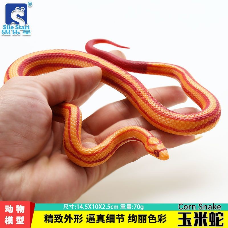 Solid children s simulation animal toy reptile model set gold python ...