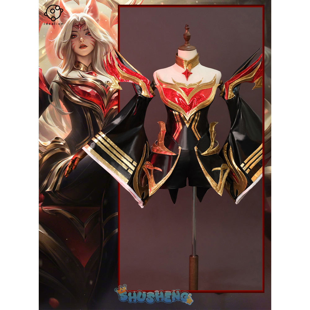 idealism LOL Immortalized Legend Ahri Cosplay Costume Game LOL Nine ...