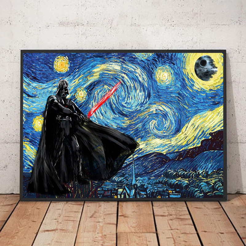 Disney Van Gogh Starry Night star Wars Jedi Order Poster and Prints ...