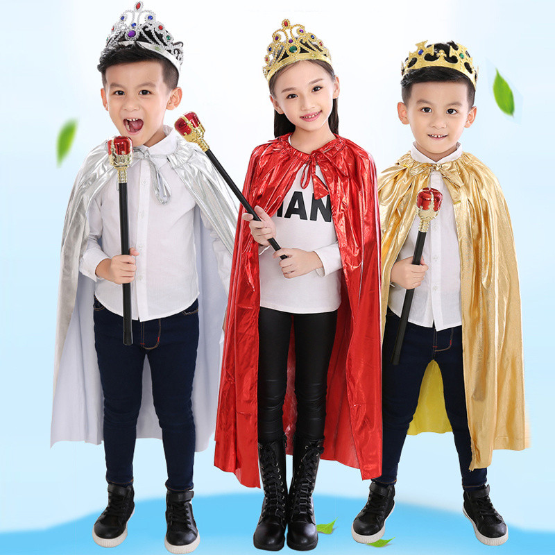 Children's Prince Princess King Cloak Halloween ...