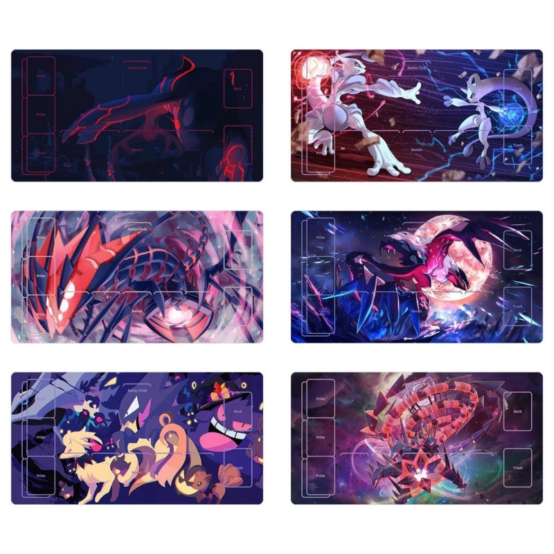 Pokemon PTCG Playmat Gengar Rayquaza Animation Characters Single Table ...