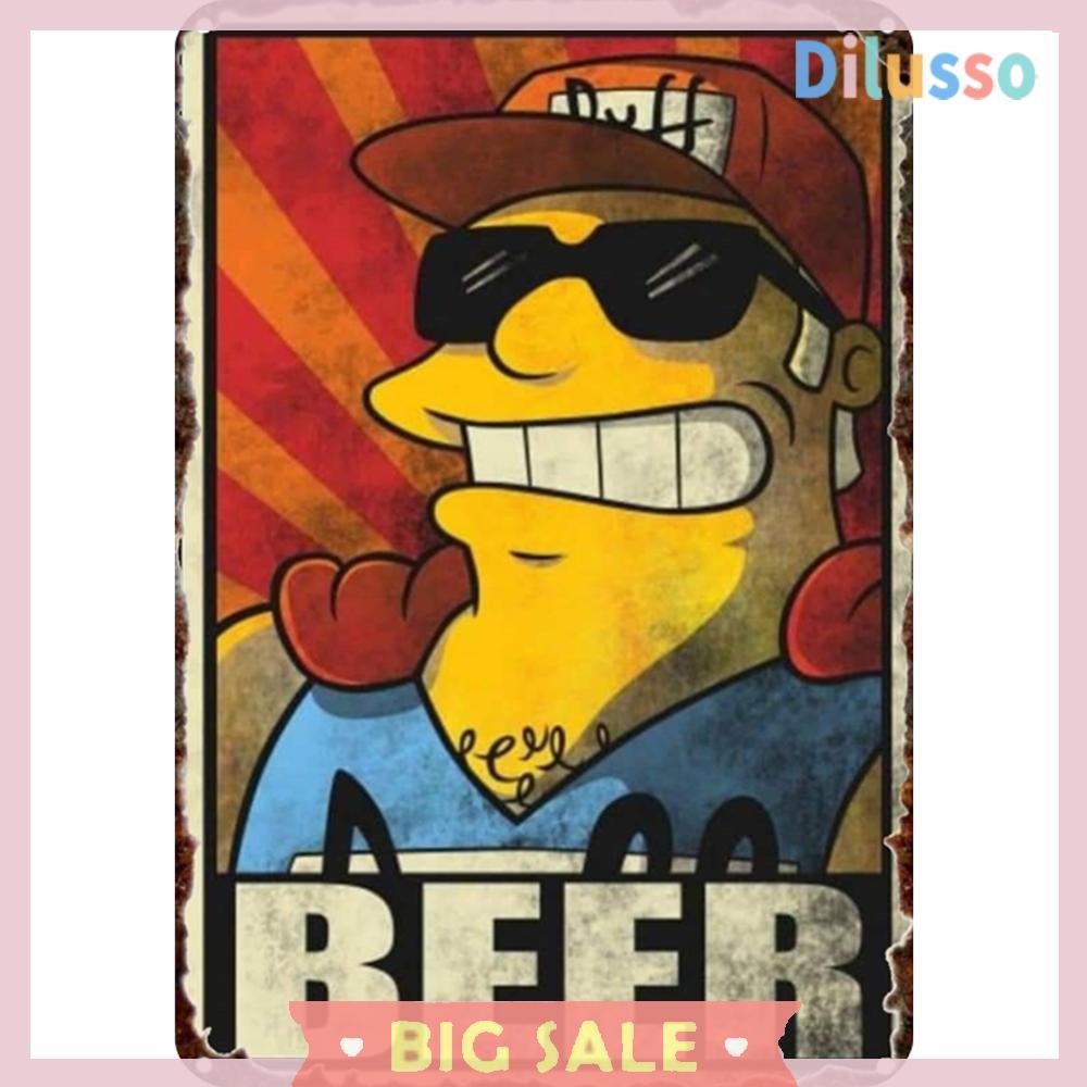 Vintage Metal Duff Beer Tin Sign Rectangular Iron Painting Bar ...