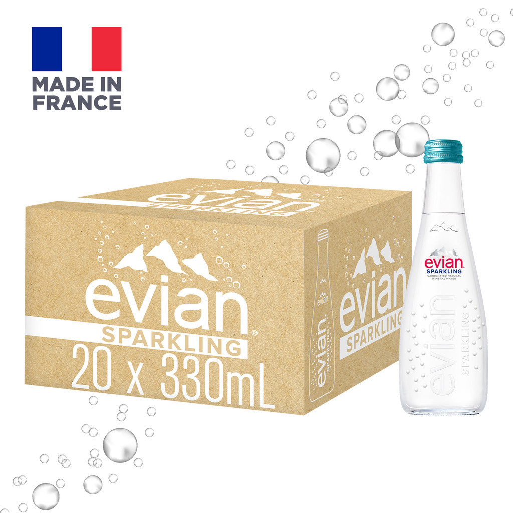 IWG EVIAN Natural Sparkling Water 330ml 1x20 | Shopee Philippines