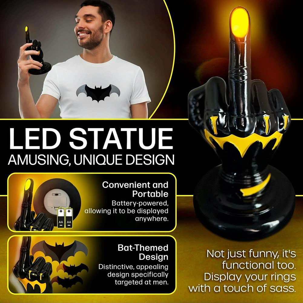 Light-up Middle Finger Desk Statue Middle Hand Gestures Finger ...