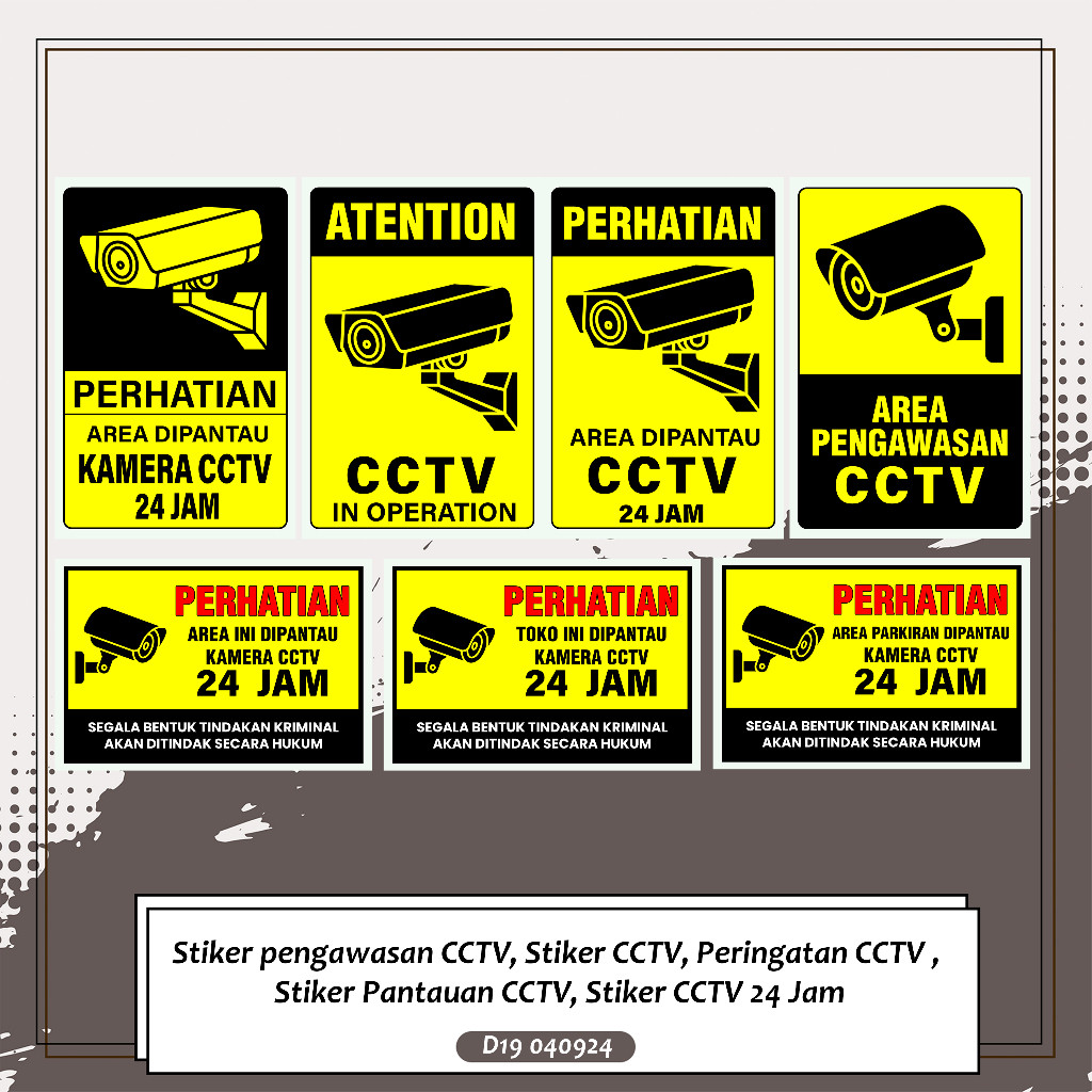 Cctv Surveillance Stickers, CCTV Stickers, CCTV Warnings, CCTV ...