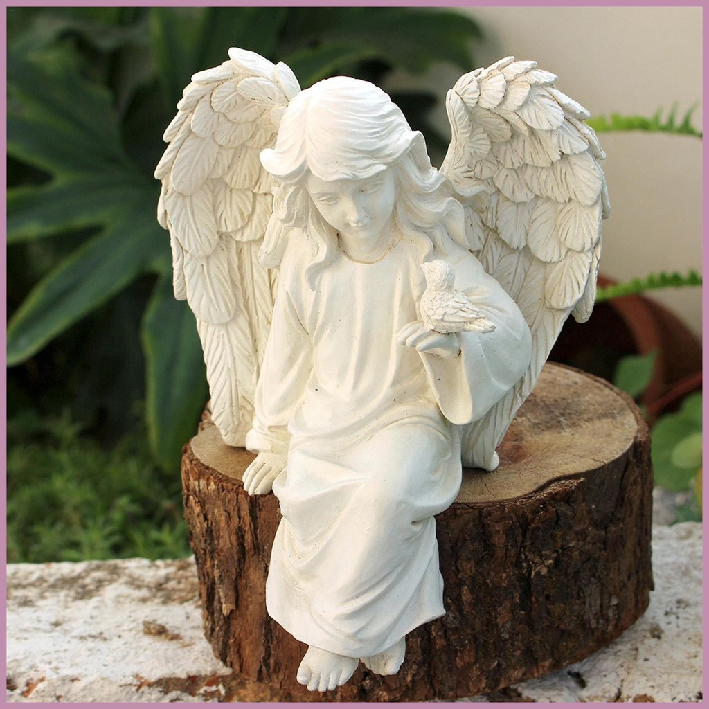 Angel Garden Statues Outdoor Resin Outdoor Angel Wings Statue Vintage ...