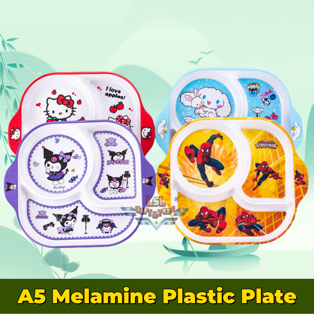 [H-429] LSL Melamine Plastic Plate Assorted Cartoon Hello Kitty Melody ...