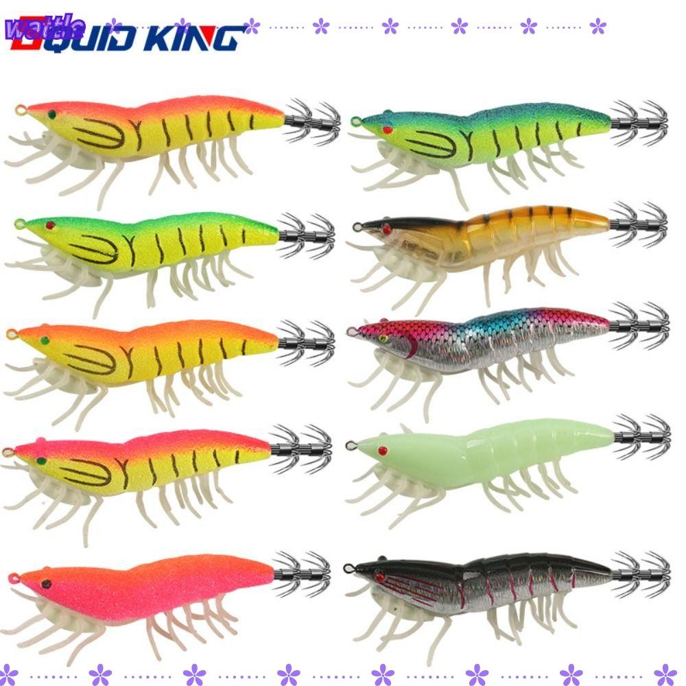WATTLE wood shrimp lures, fishing tackle jigs Shrimp bait, 2024 lead ...