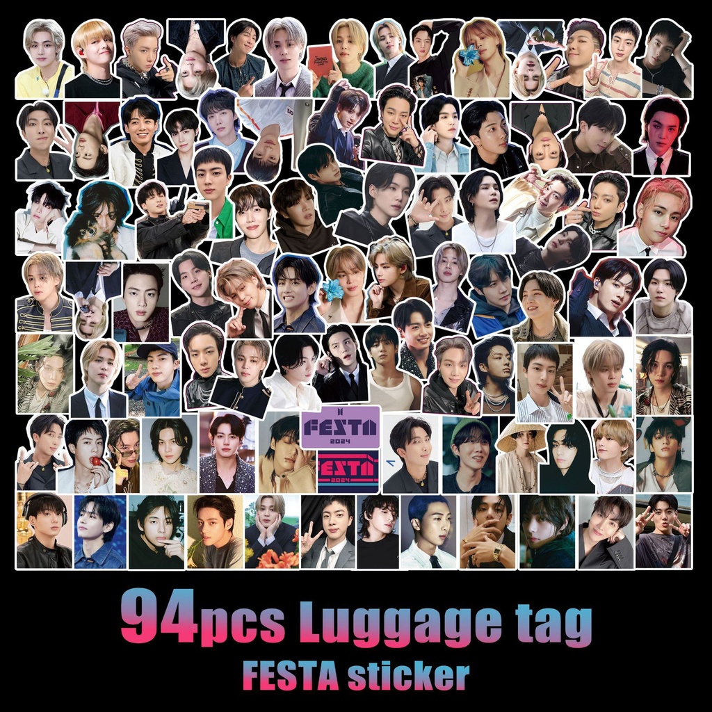 94pcs BT-S Photo Stickers JUNG KOOK I AM STILL JIMIN V Kim Tae Hyung JK ...