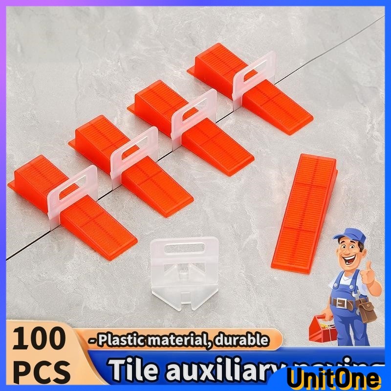 U.O. 100Pcs Insert Wedge Tile Leveler Systemy Transparent Clips For ...