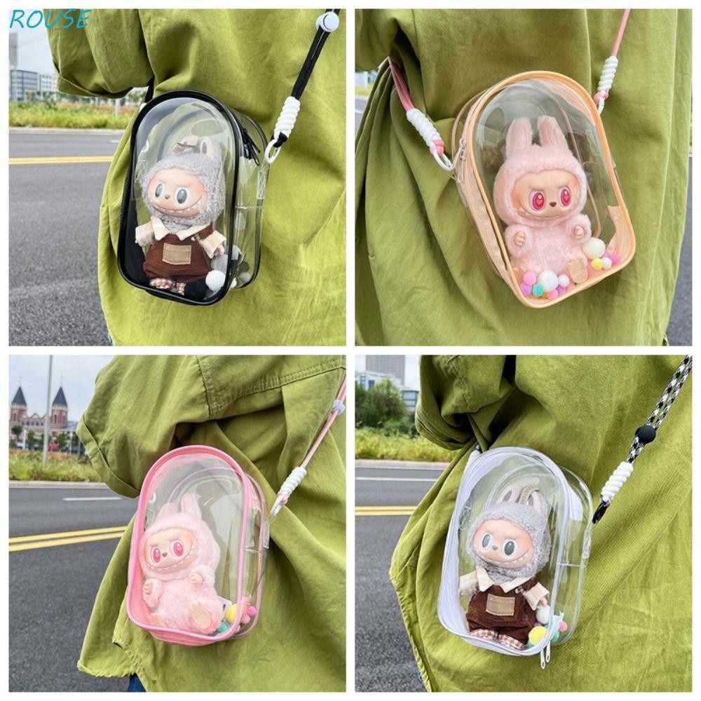 ROUSE Labubu Clear Outdoor Doll Bag, Labubu V2 Doll with Keychain ...