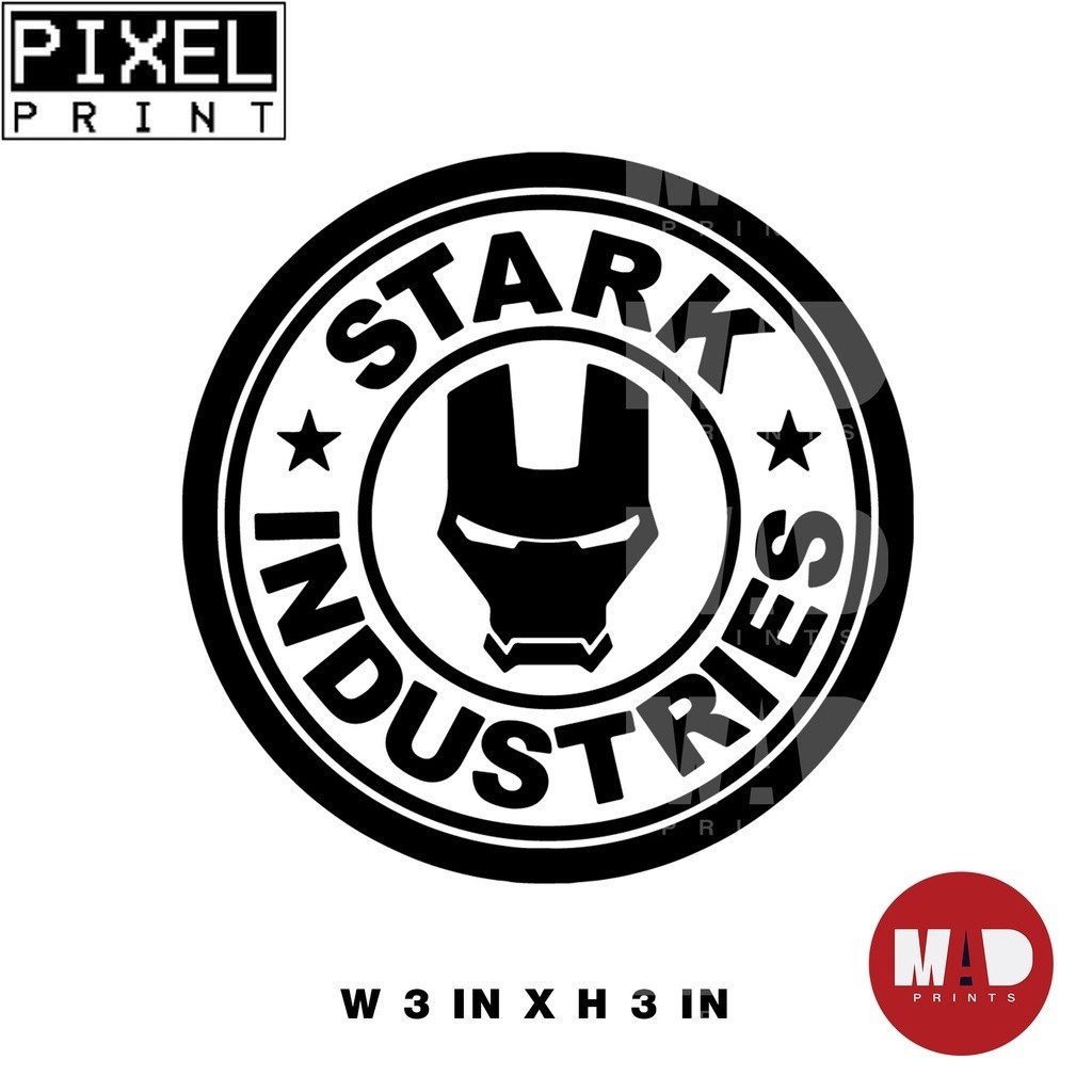 Iron Man Stark Industries Logo Waterproof Motorcycles and Automobile ...