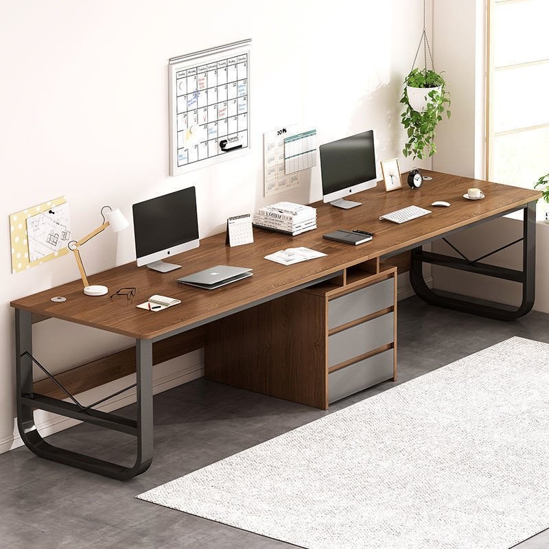 Desktop Student Office Desk Long Study Desk Writing Desk Double ...